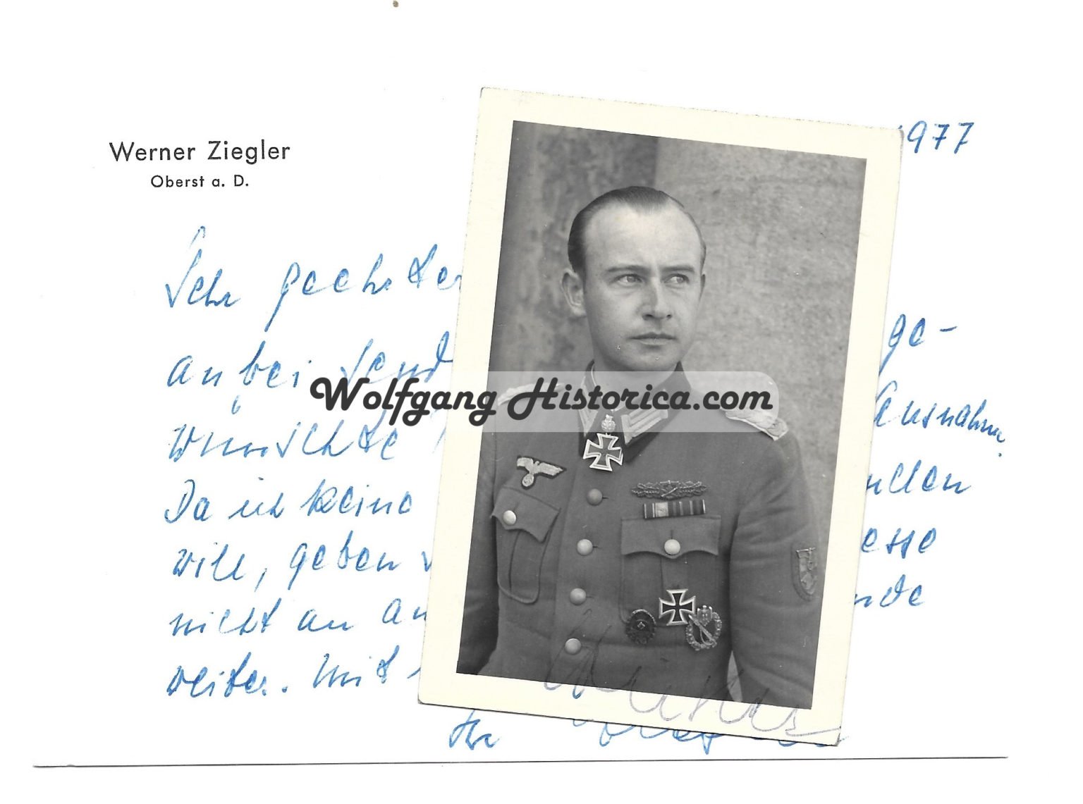 Werner Ziegler – Grenadier-Regiment 186 (Swords) – Wolfgang Historica