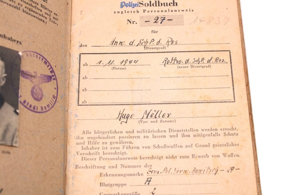 Polizei Soldbuch – Ortspolizeibehörde Rawitsch (’44-’45) – Wolfgang ...