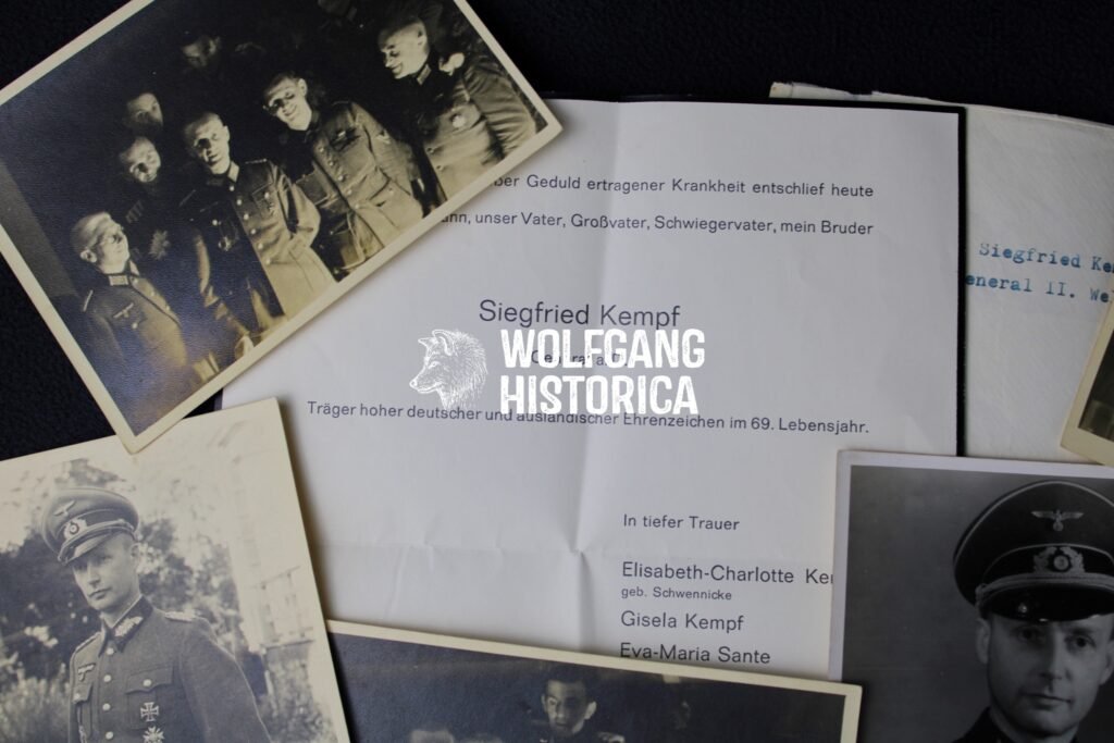 Photolot of Generalmajor Siegfried Kempf – Deutsches Kreuz in Silber ...