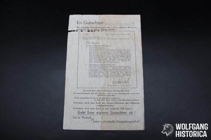US Airborne Propaganda Leaflet (275.Infanterie-Division) – Wolfgang ...