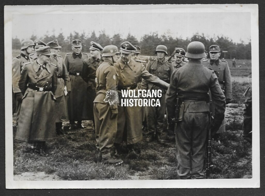 German Press Photograph of Reichsführer-SS Heinrich Himmler with SS-GBJ ...