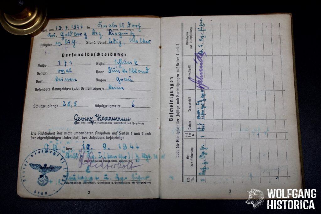 KIA Soldbuch Panzer-Regiment 31 (Panther!) (Succumbed to his Wounds on ...