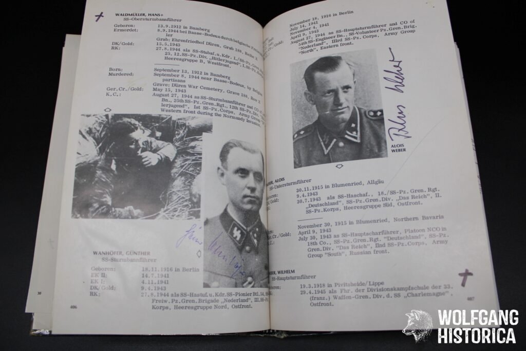 Waffen-SS KC Holders book filled with ca. W-SS 140 Signatures ...