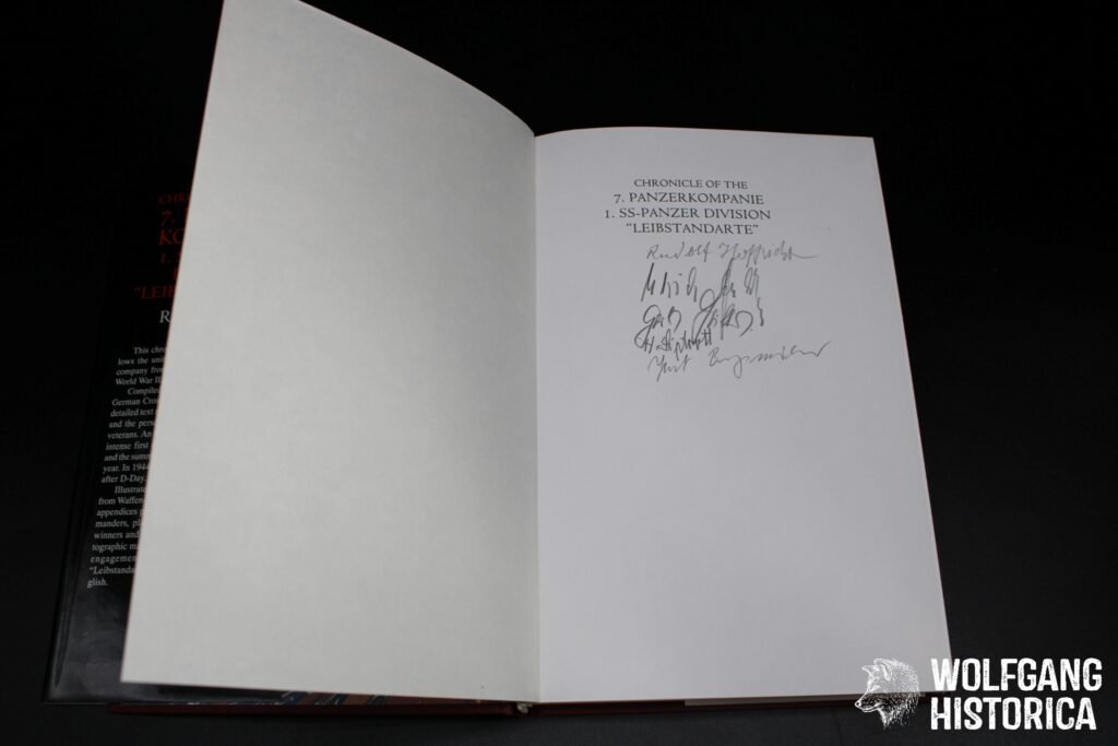 5x Signatures of 7. Kp./ SS-Panzer-Regiment 1 “LSSAH” Soldiers ...