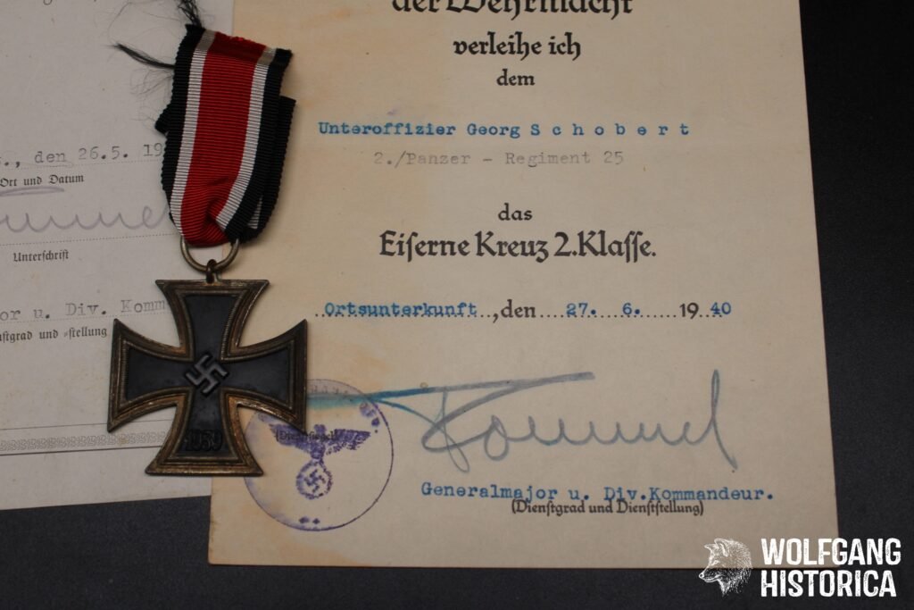 Exceptional Panzer-Regiment 25 Grouping – Signatures of Erwin Rommel ...