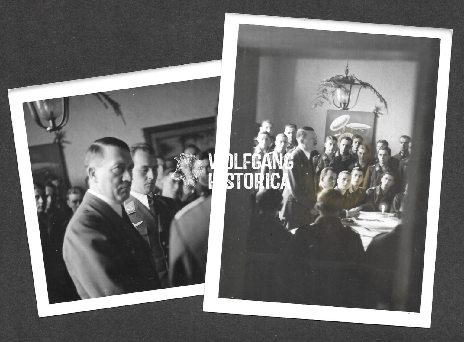 2x Photos of Adolf Hitler Visiting Luftwaffe Personnel – Wolfgang Historica
